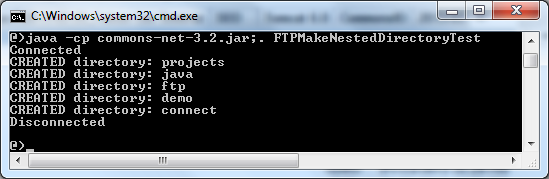 Java Ftp Create Nested Directory Structure On Ftp Server